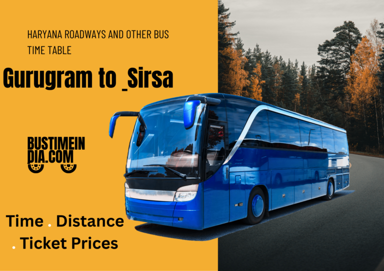 Gurugram to Sirsa Bus Time Table 2026 – Haryana Roadways Latest ...